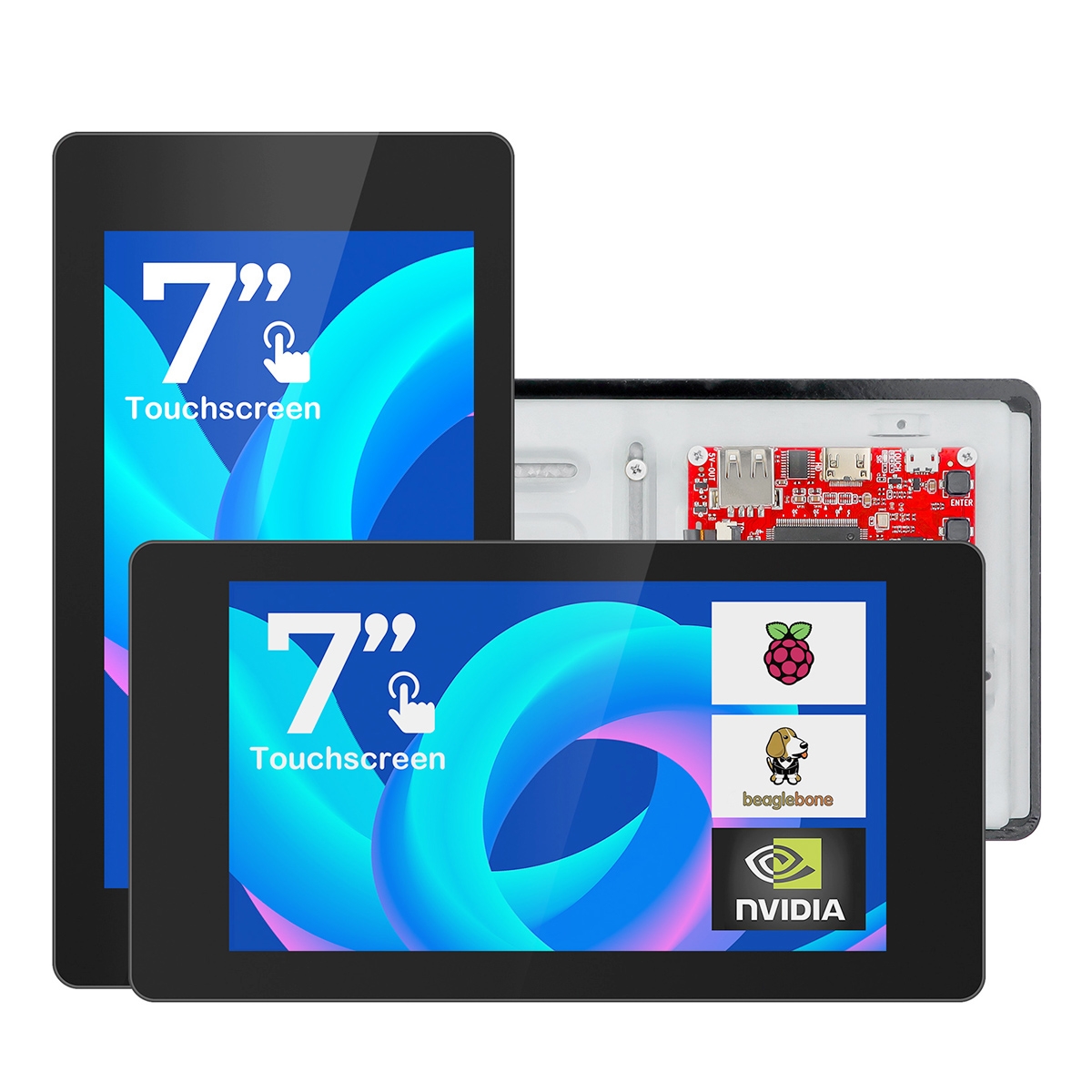 Crowvision 70 Inch Touch Screen Capacitive Portable Hdmi 1024600 Ips Lcd Monitor Rear Fixing