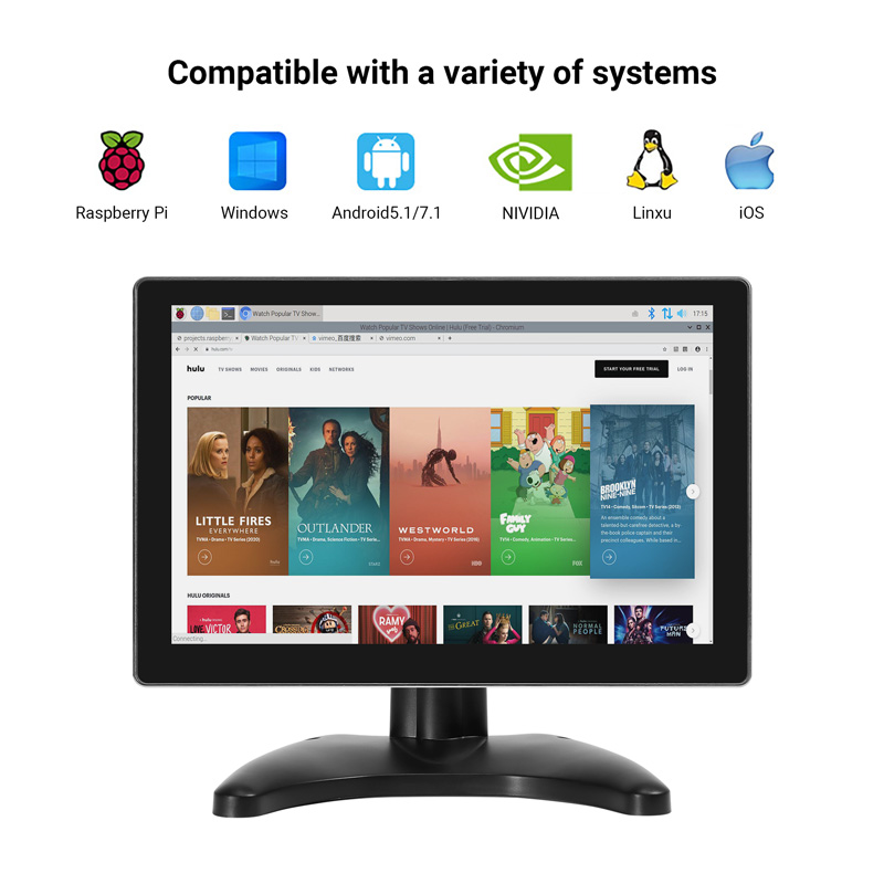 10.1 Inch 1280x800 VGA Display IPS Portable Monitor Metal Shell with ...